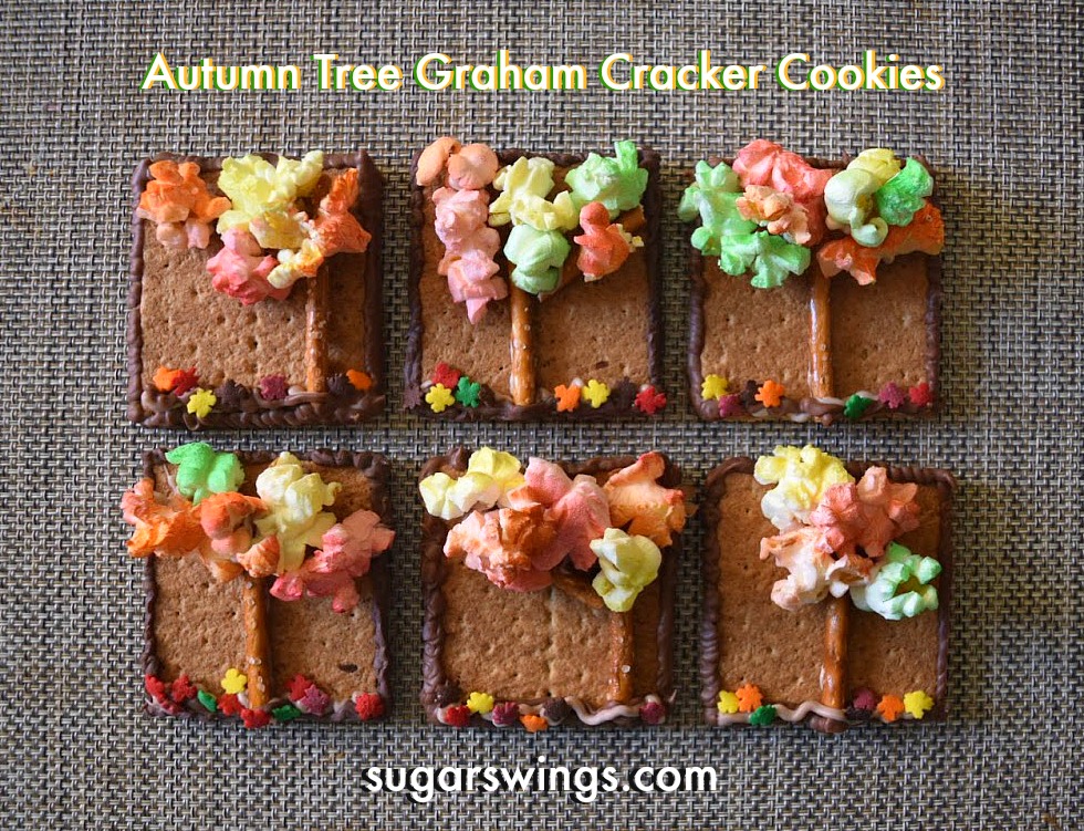 Sugar Swings! Serve Some: Autumn Tree Graham Cracker Treats
