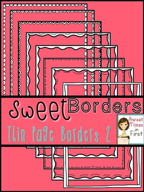 Sweet Times in First: SweetBorders: Thin Page Border SET TWO!