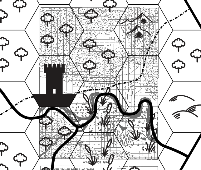 Troglodynasty: Clean maps of B2 Caves of Chaos and wilderness