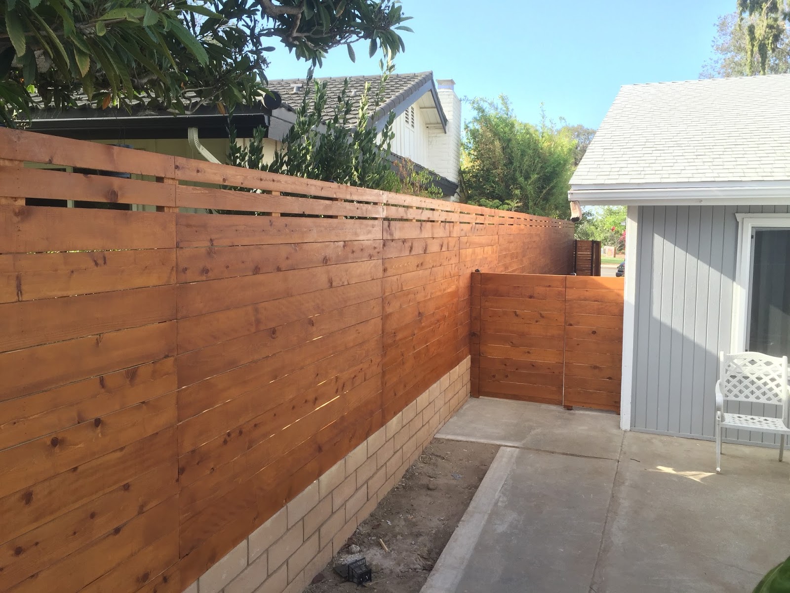 Staining New Wooded Fence with Cabot Stain - House Painting in San Diego