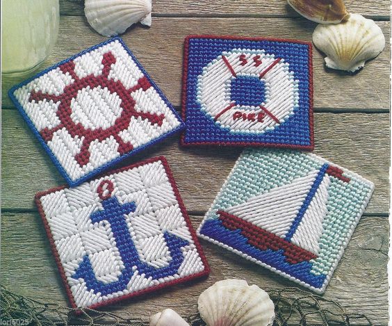 Mamaw's Place: Plastic Canvas Coasters