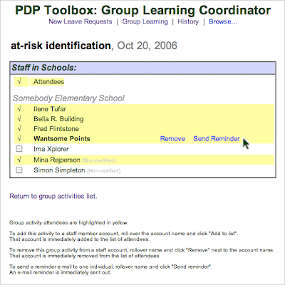 PDP Toolbox—Evolve!: Send Group Activity Reminders to Individuals!