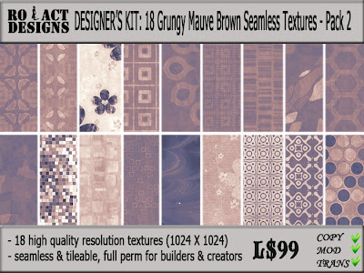 Ro!Act Designs: ..::RO!ACT::..DESIGNS Builder's Kits: 4 new texture sets