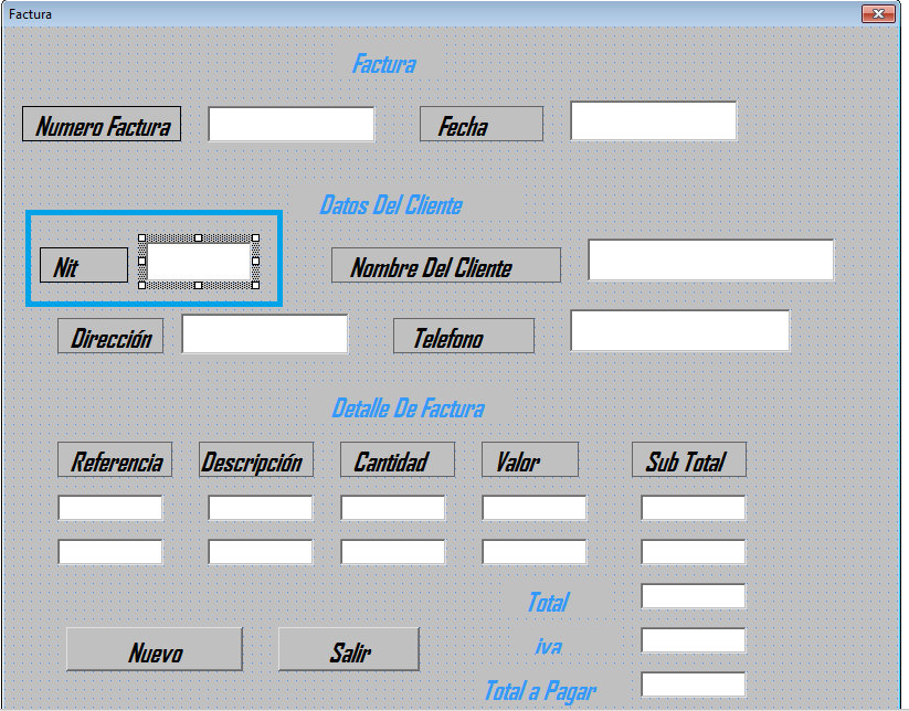 Visual-Basic : Factura