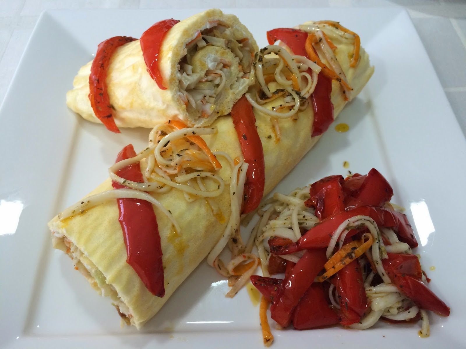 Sugar Avenue: Brazo de gitano light de surimi al ajillo