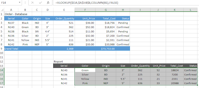 Vlookup with auto increase column number