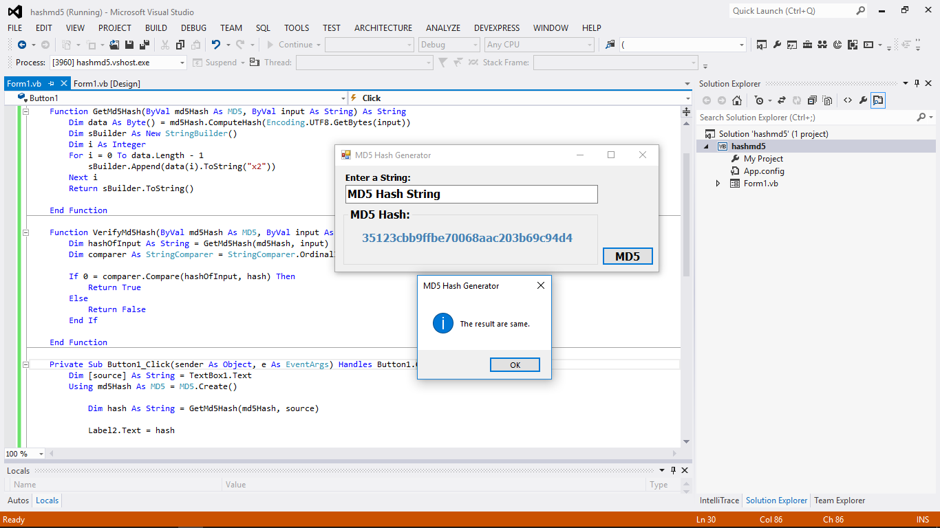 Shared Knowledge: MD5 Hash Generator using Visual Studio