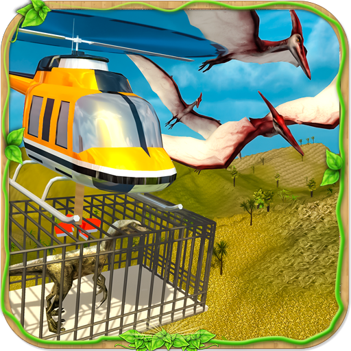 Glufun Games: Dinosaur Transport Heli Rescue
