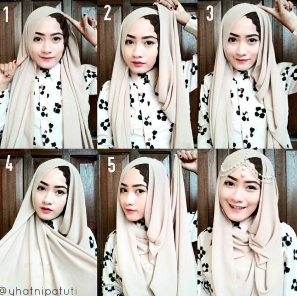 Foto Cara Pakai Hijab Modern dengan Bandana