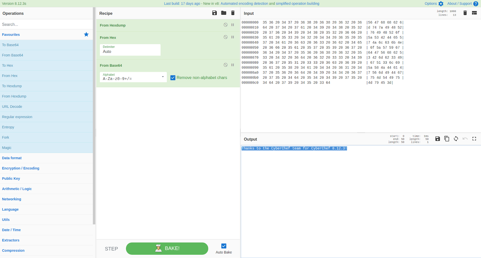 Security Onion: CyberChef 8.12.3 now available for Security Onion 16.04!