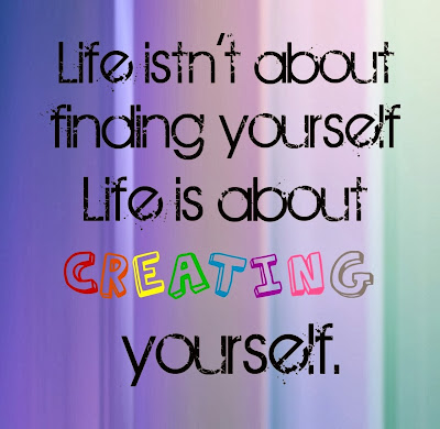 Positive Quotes For Life: Life is about creating yourself