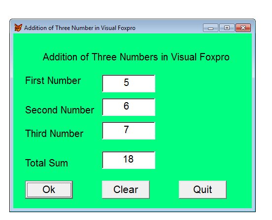 Free Programming Source Codes And Computer Programming Tutorials Addition Of Three Numbers In