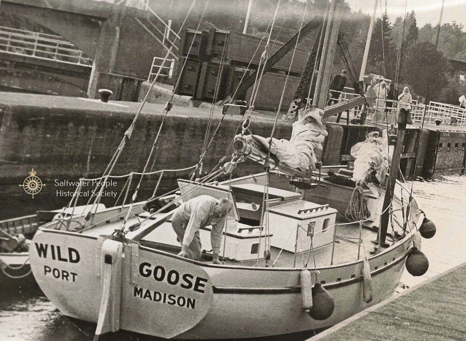 Saltwater People Log: WILD GOOSE Locking Through 1973