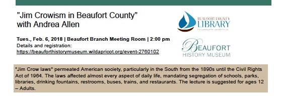 Beaufort District Collection Connections: January 2018