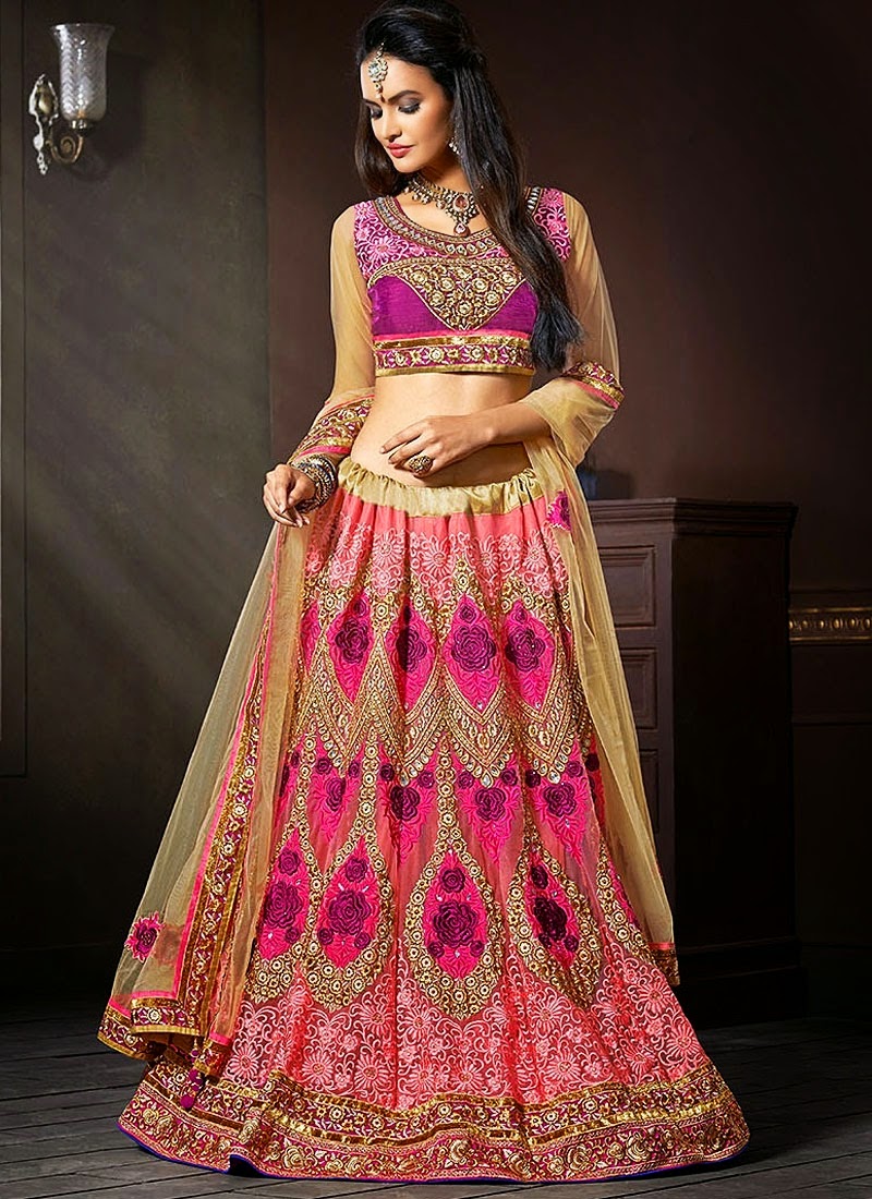 Bollywood Actress Saree Collections: Indian Designer Bridal Lehnga Choli