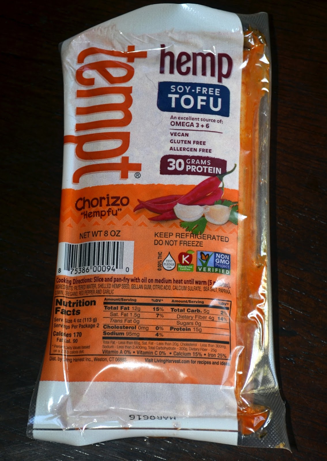 With Kale on Top!: Tempt Hemp Tofu - Chorizo