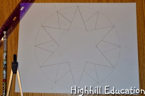Highhill Homeschool: Constructing a Four Star Mandala Tutorial