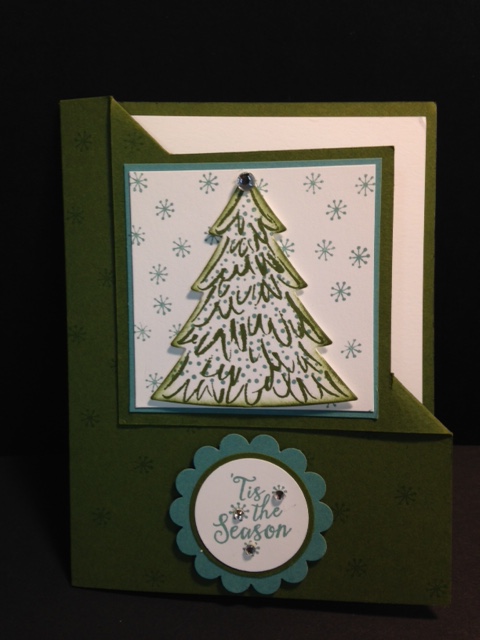 My Creative Corner!: A Peaceful Pines Christmas Card Corner Fold Technique