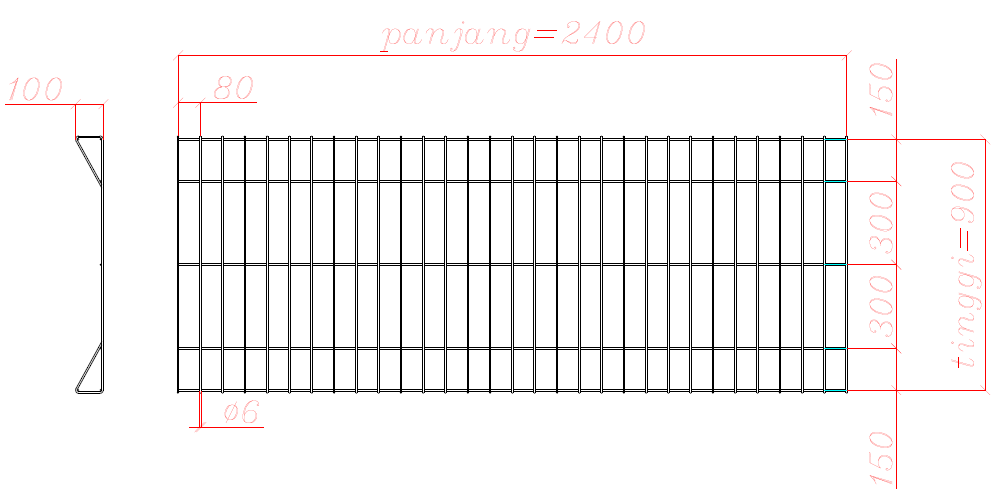 50+ Gambar Autocad Pagar Brc Paling Modern Dan Minimalis