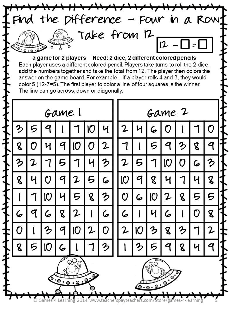 Fun Games 4 Learning: NO PREP Math Games Freebies