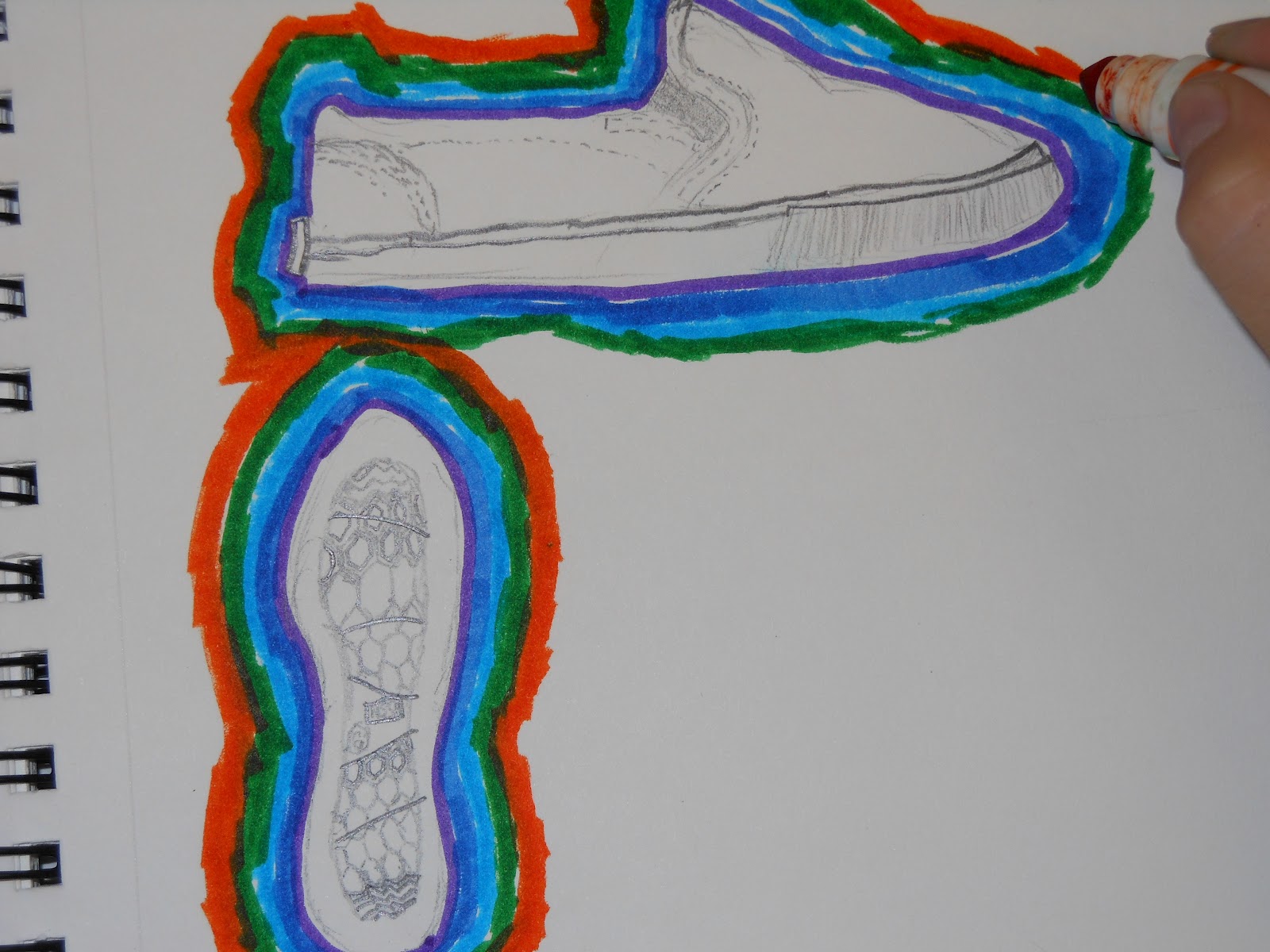 Art to Go: Shoe Contour Line Drawings
