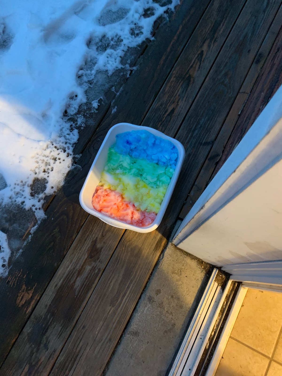Chicka Chicka Mama: Messy Monday: Rainbow Snow