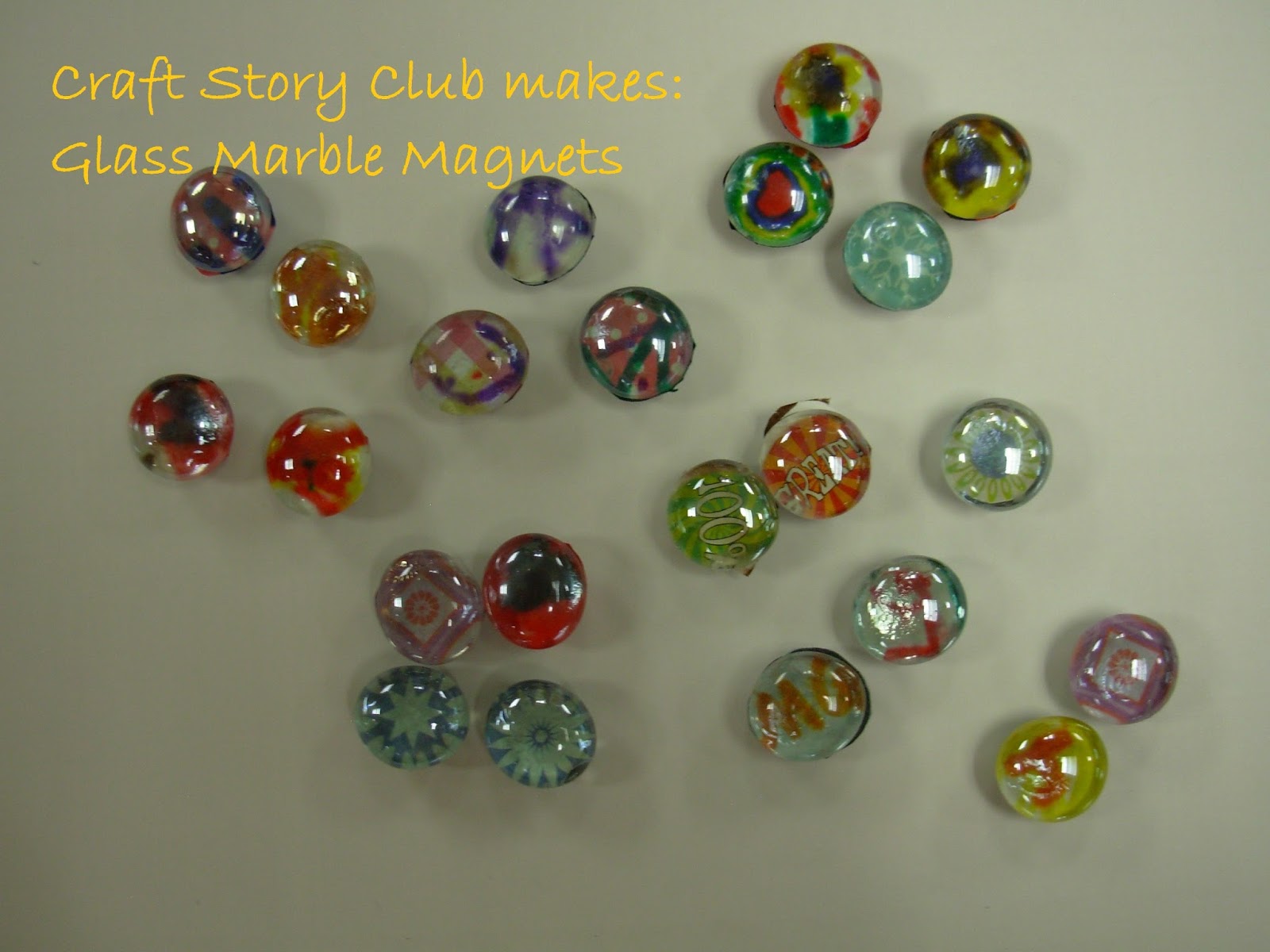 Storytime with Miss Stella: Craft Story Club: Glass Marble Magnets