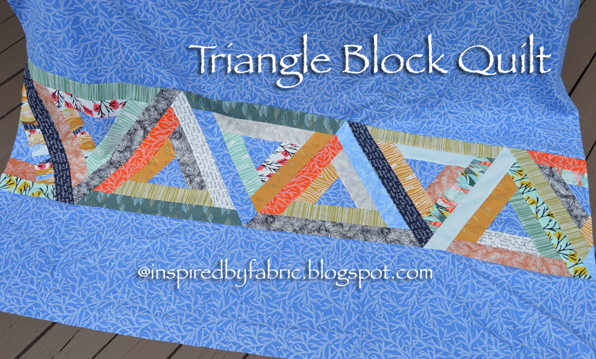 Inspired by Fabric: Summer of Sewing: Triangle Block Quilt