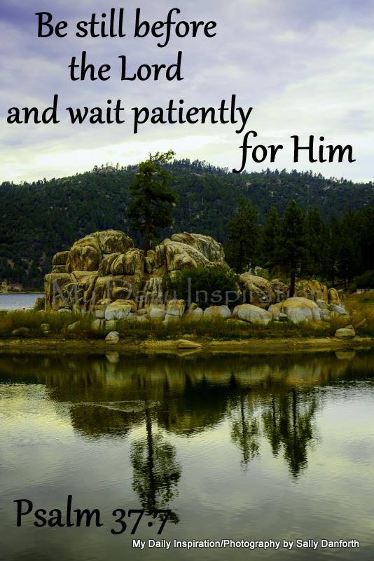 Be still before the Lord and wait patiently for him