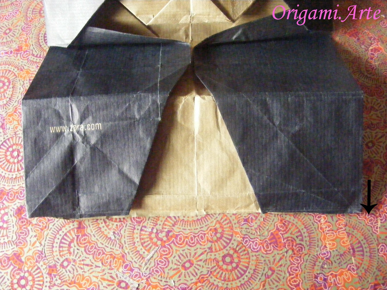 Origami.Arte: Carteira de saco de papel