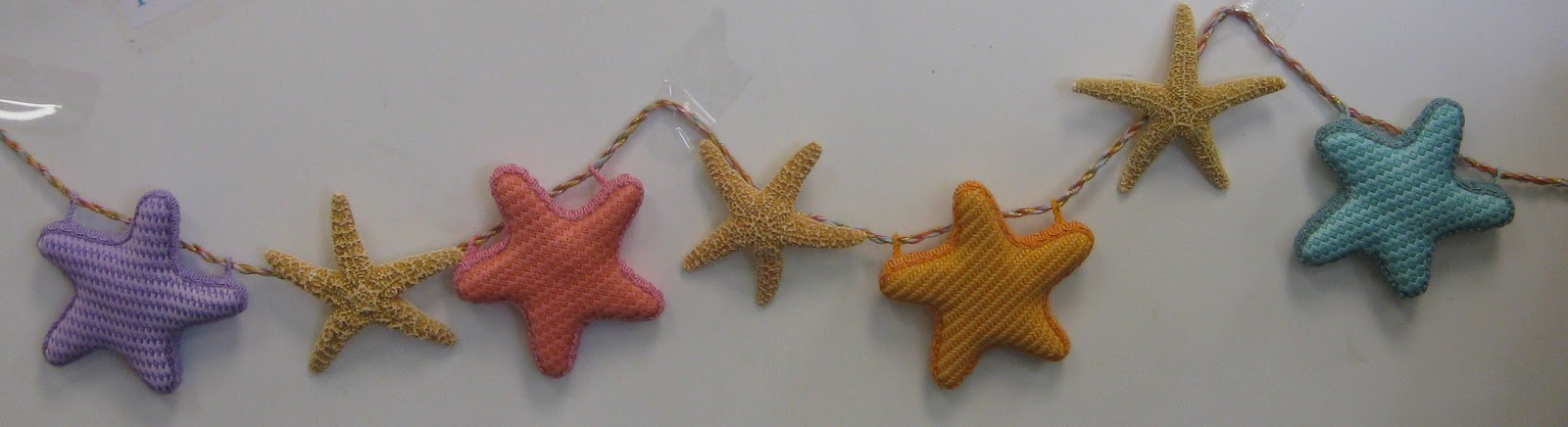 Needle Nicely: Oops! Starfish garland, really finished