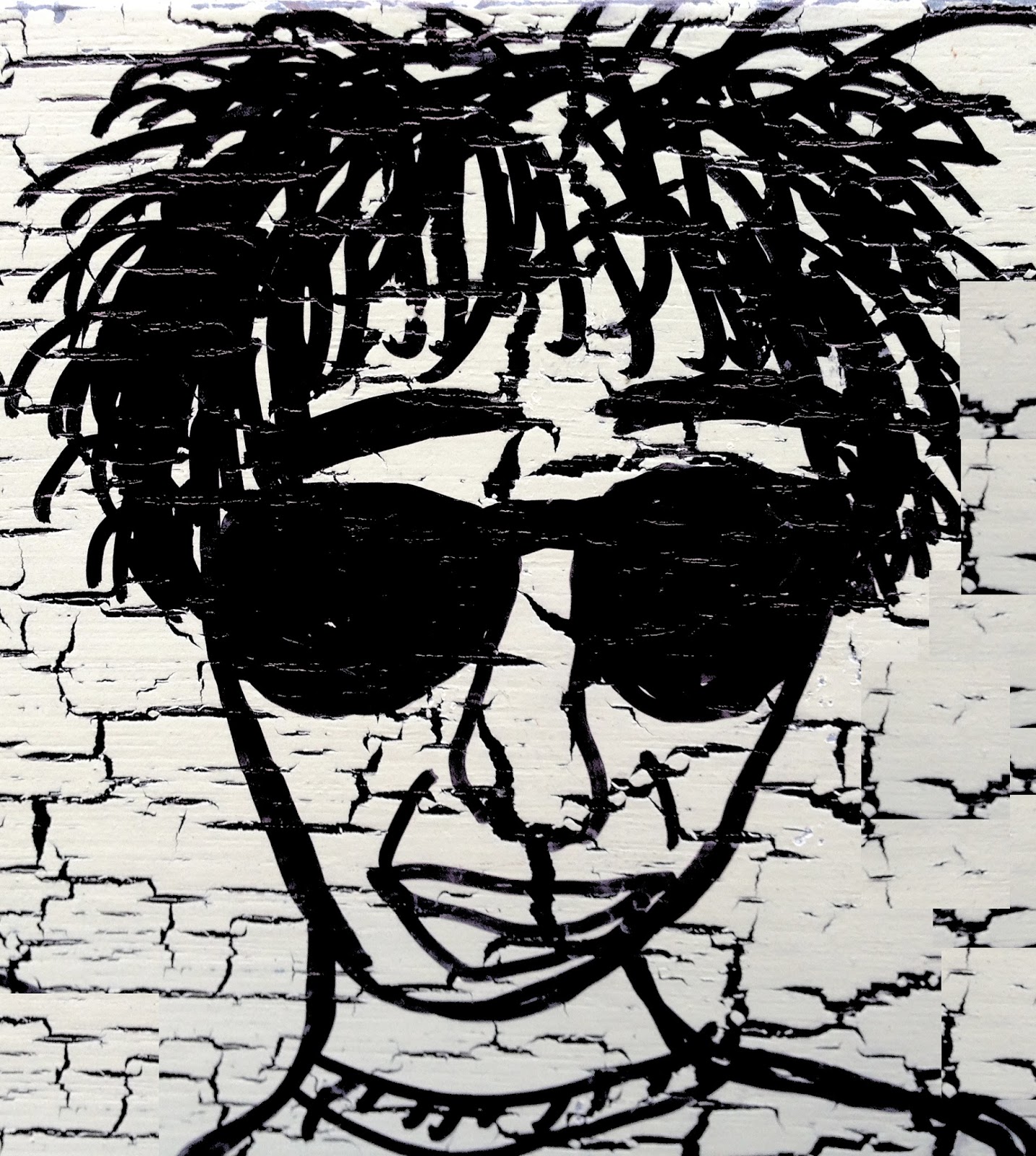 All This Is That: Drawing: Faces #1305 — faux distressed wooden carrier