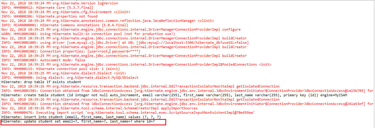 Hibernate 5 - saveOrUpdate() Method Example