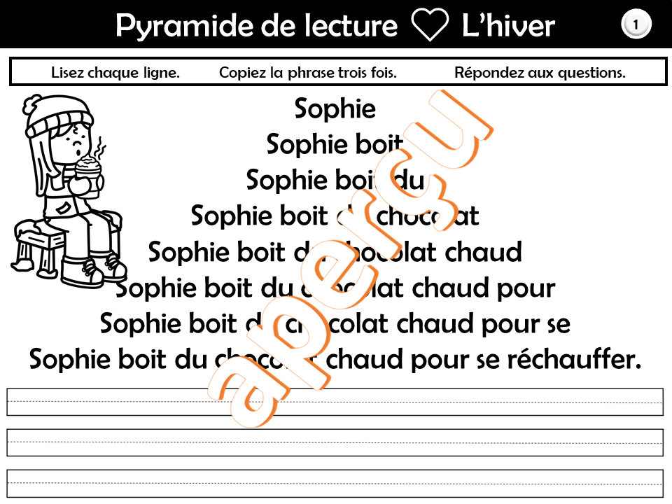 la classe de caro.: Pyramides de lecture