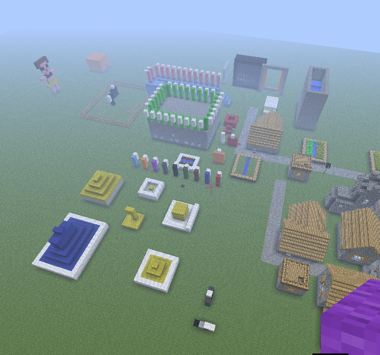 KnitOwl: More of Esme's toothbrush kingdom in Minecraft