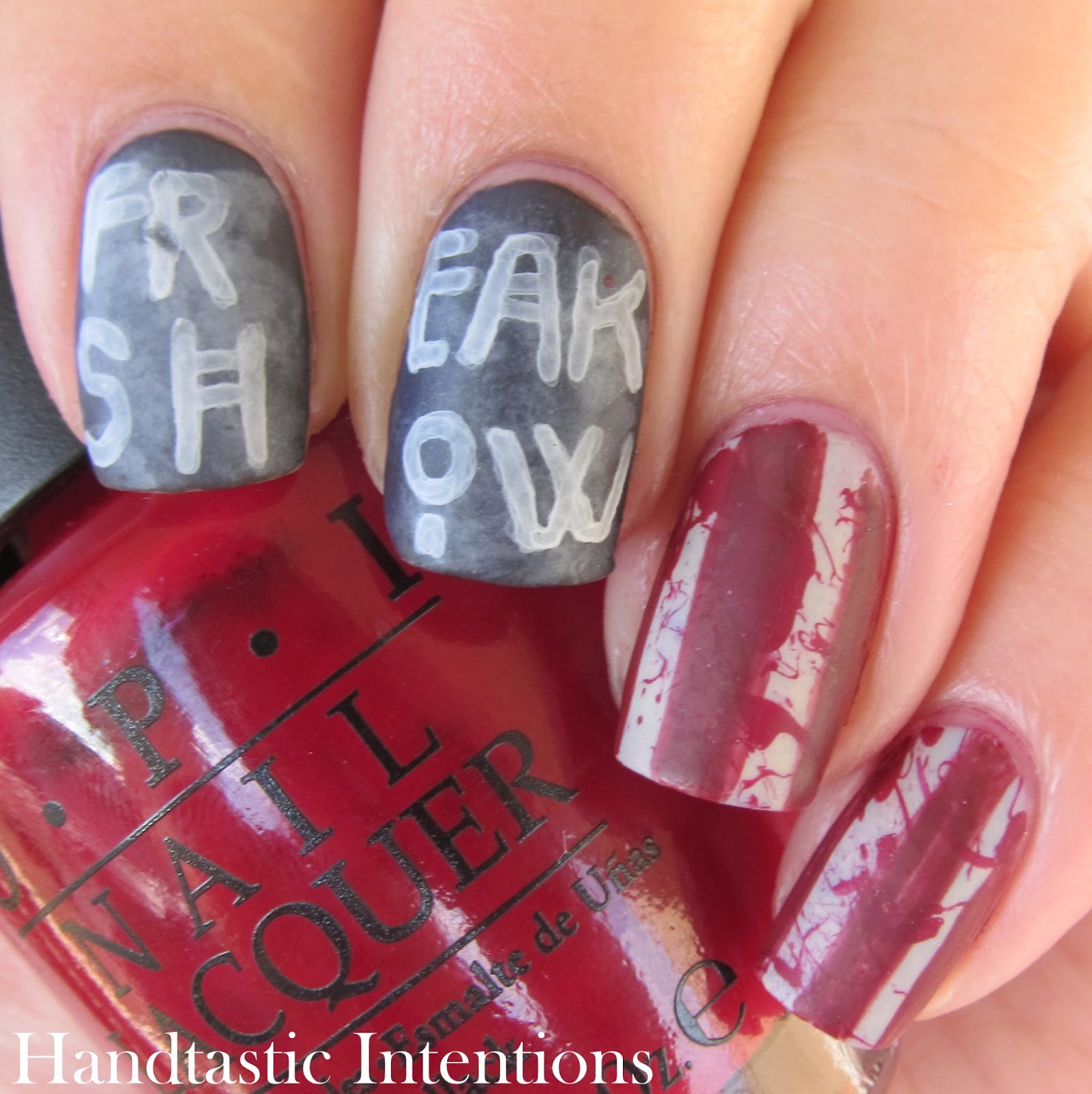 Handtastic Intentions: American Horror Story Freak Show Nail Art