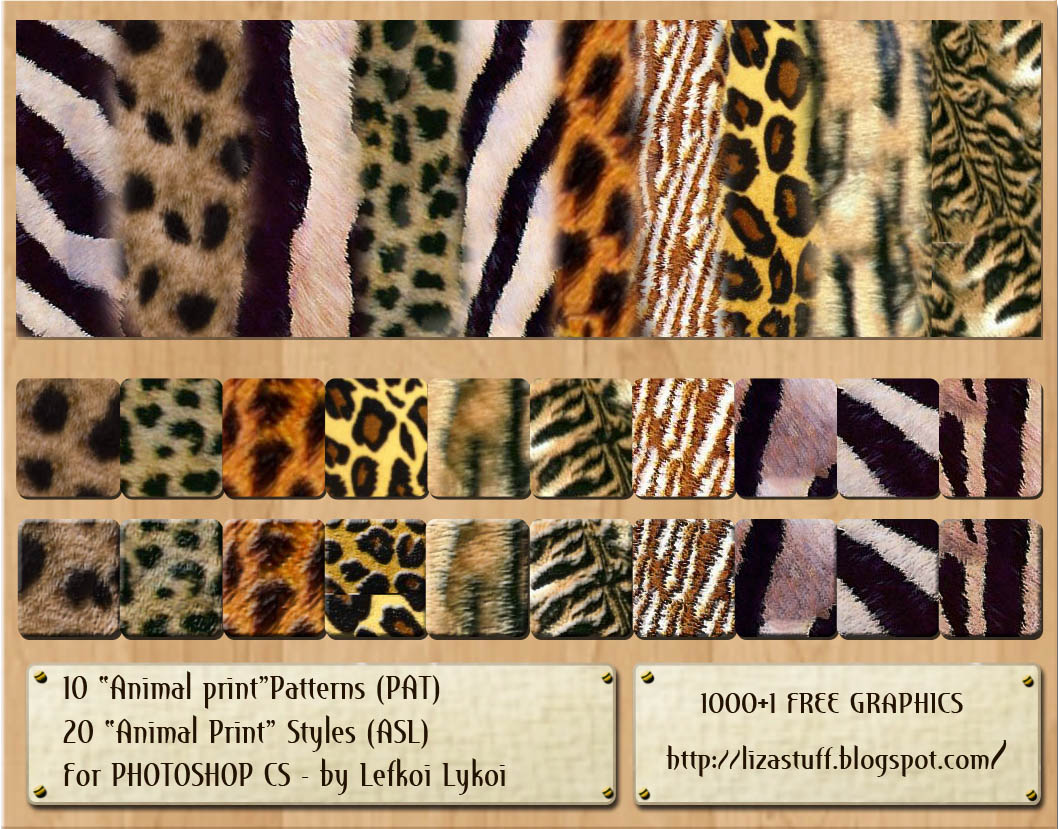 10 Animal Print Patterns (PAT) & 20 Animal Print Styles (ASL) for ...