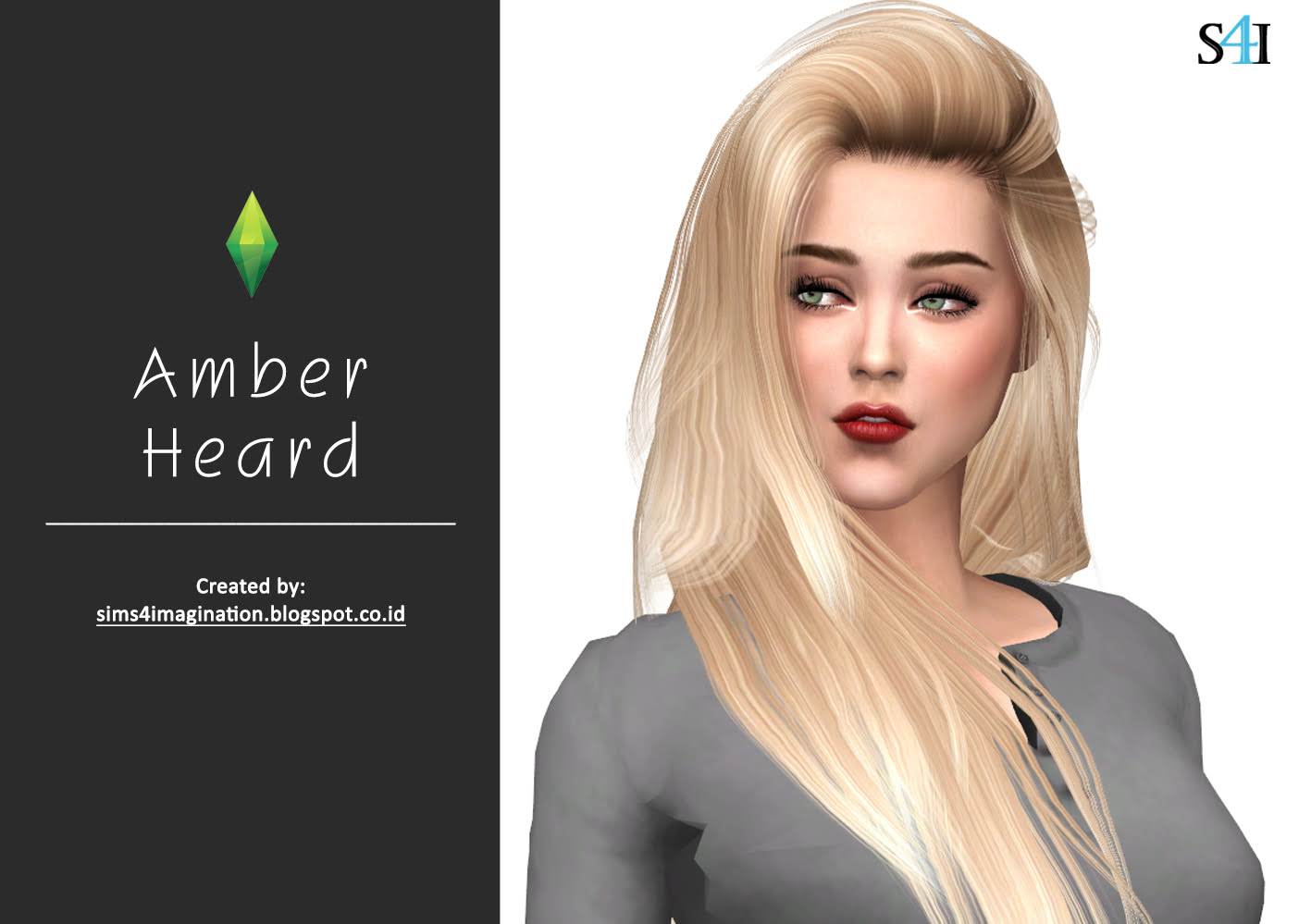 My Sims 4 CAS: Amber Heard - Imagination Sims 4 CAS