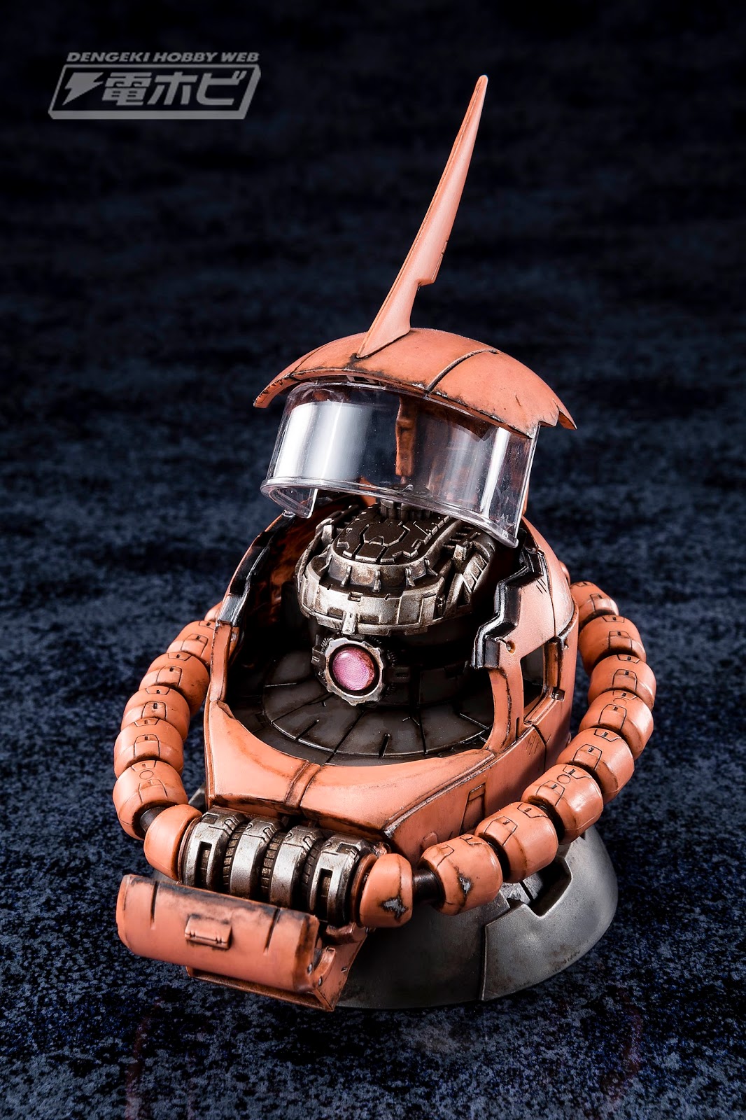 Exceed Model Zaku Head Collection Sample Painted Build by Dengeki Hobby