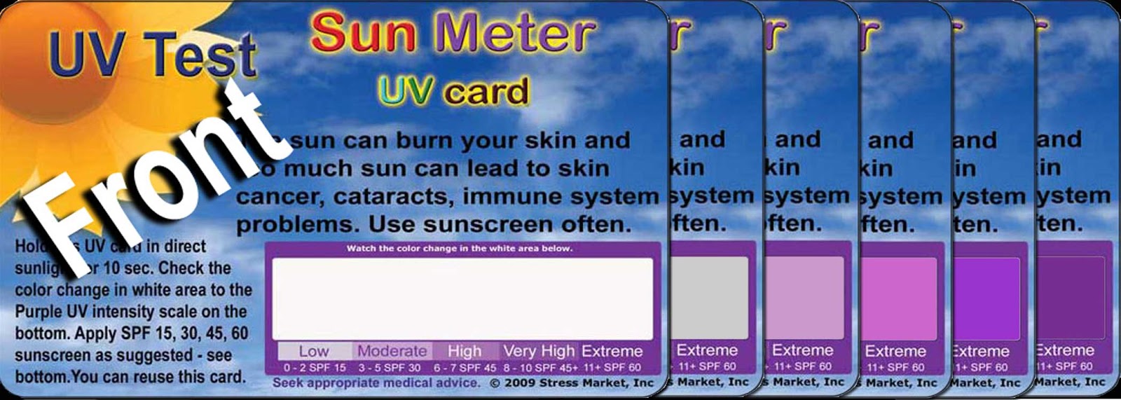 Stress, Anxiety, Biofeedback, Relaxation Skills: UV Sun Meter card ...