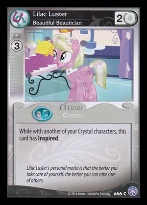 My Little Pony Lilac Luster, Beautiful Beautician The Crystal Games CCG ...