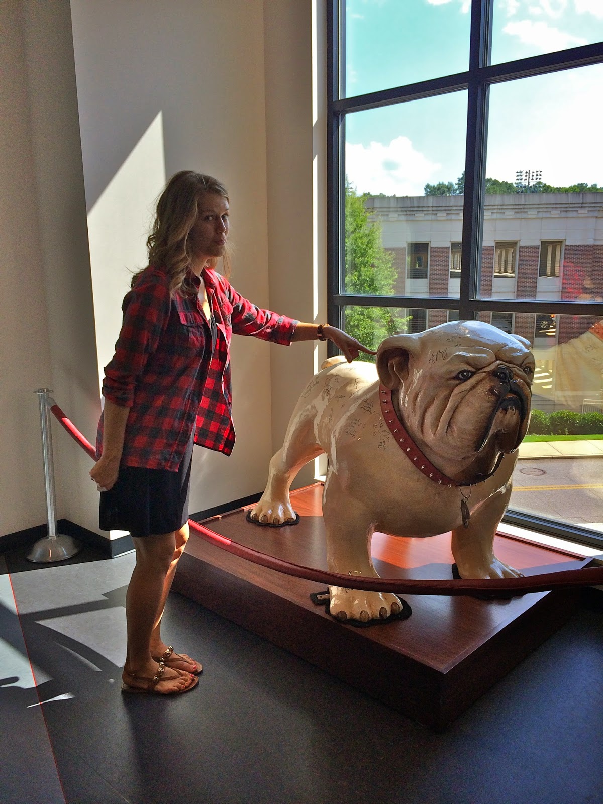 for remembering the good: Athens Bulldog Statues
