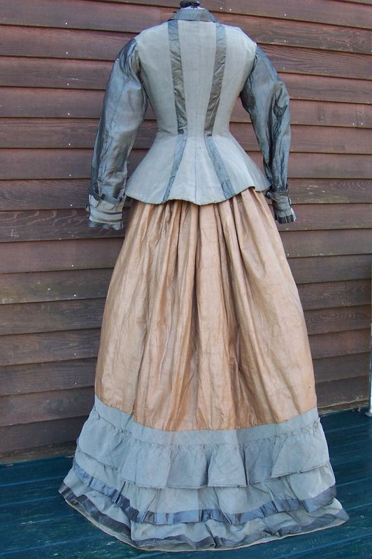 All The Pretty Dresses: Blue and Gray Bustle Era Gown