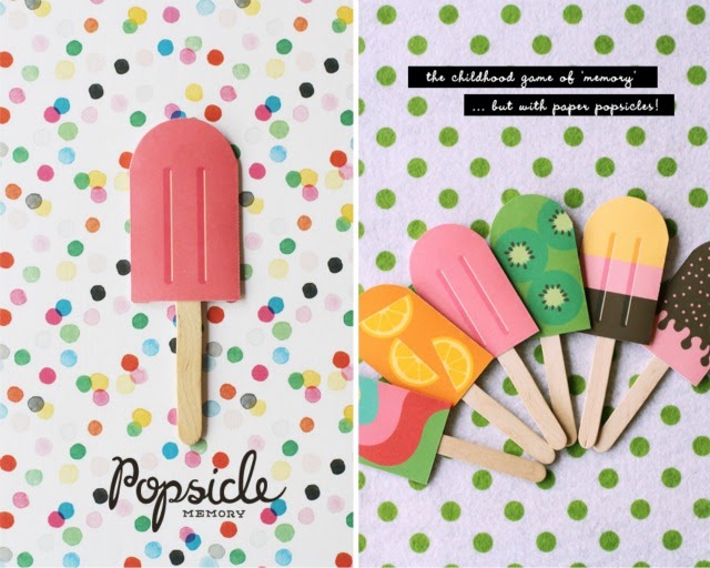 Kitchen Corners: Paper Popsicle Memory Game