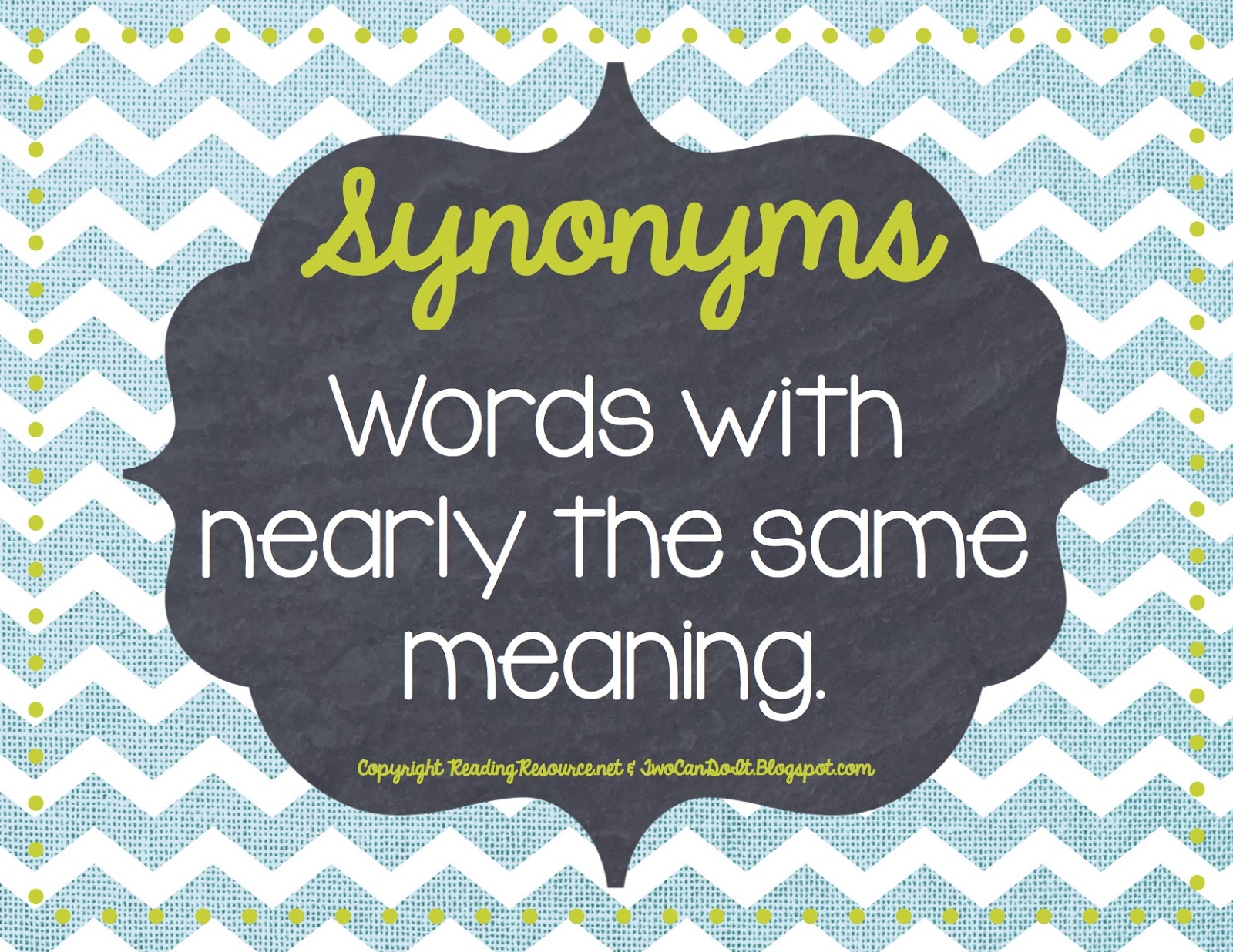 Two Can Do It: Vocabulary Posters