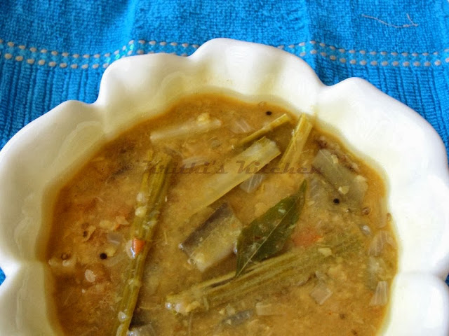 Krithi's Kitchen: Kathirikai Murungakai Sambar / Brinjal Drumstick ...