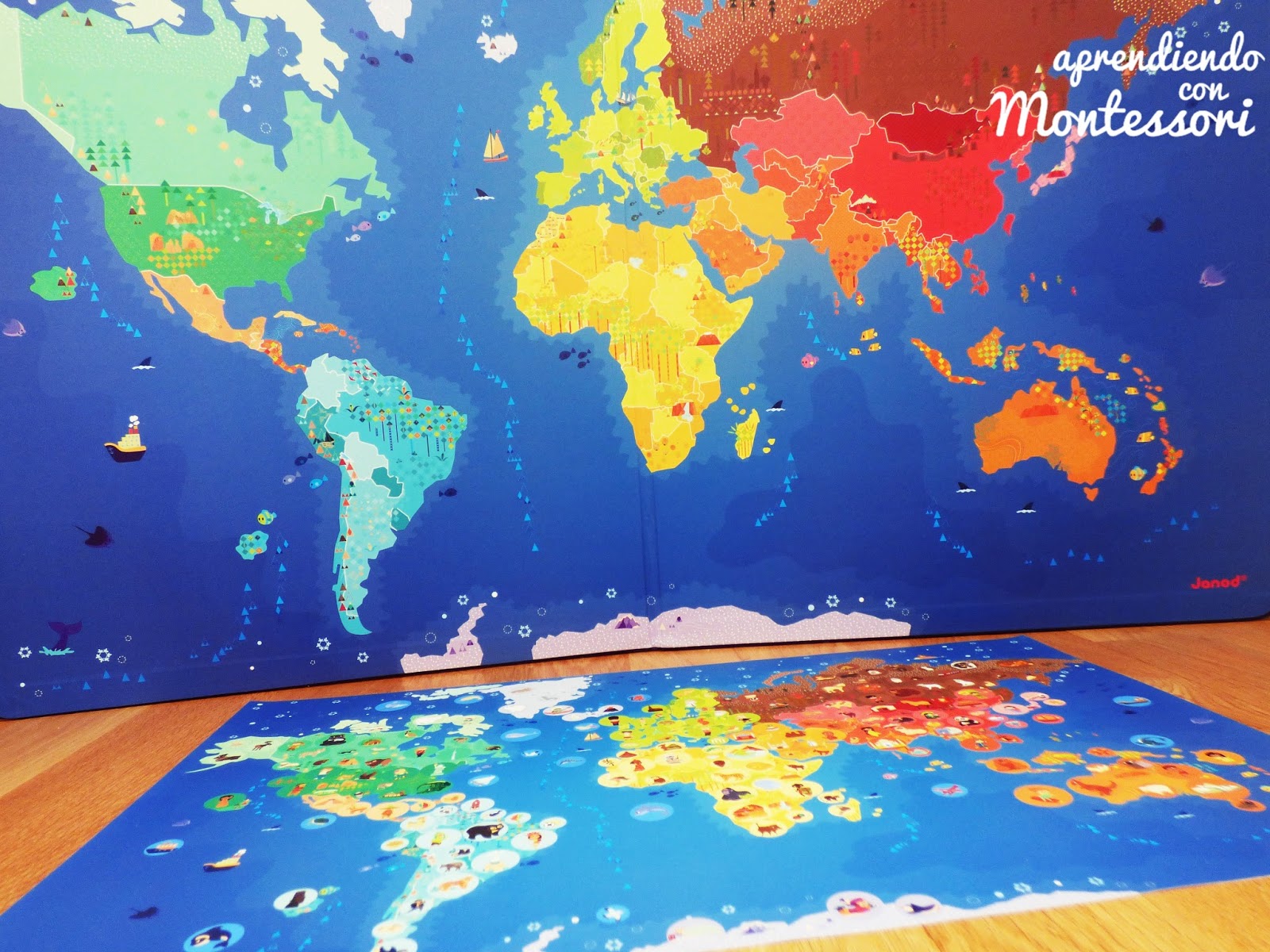 Mapa del Mundo Magnético - Aprendiendo con Montessori