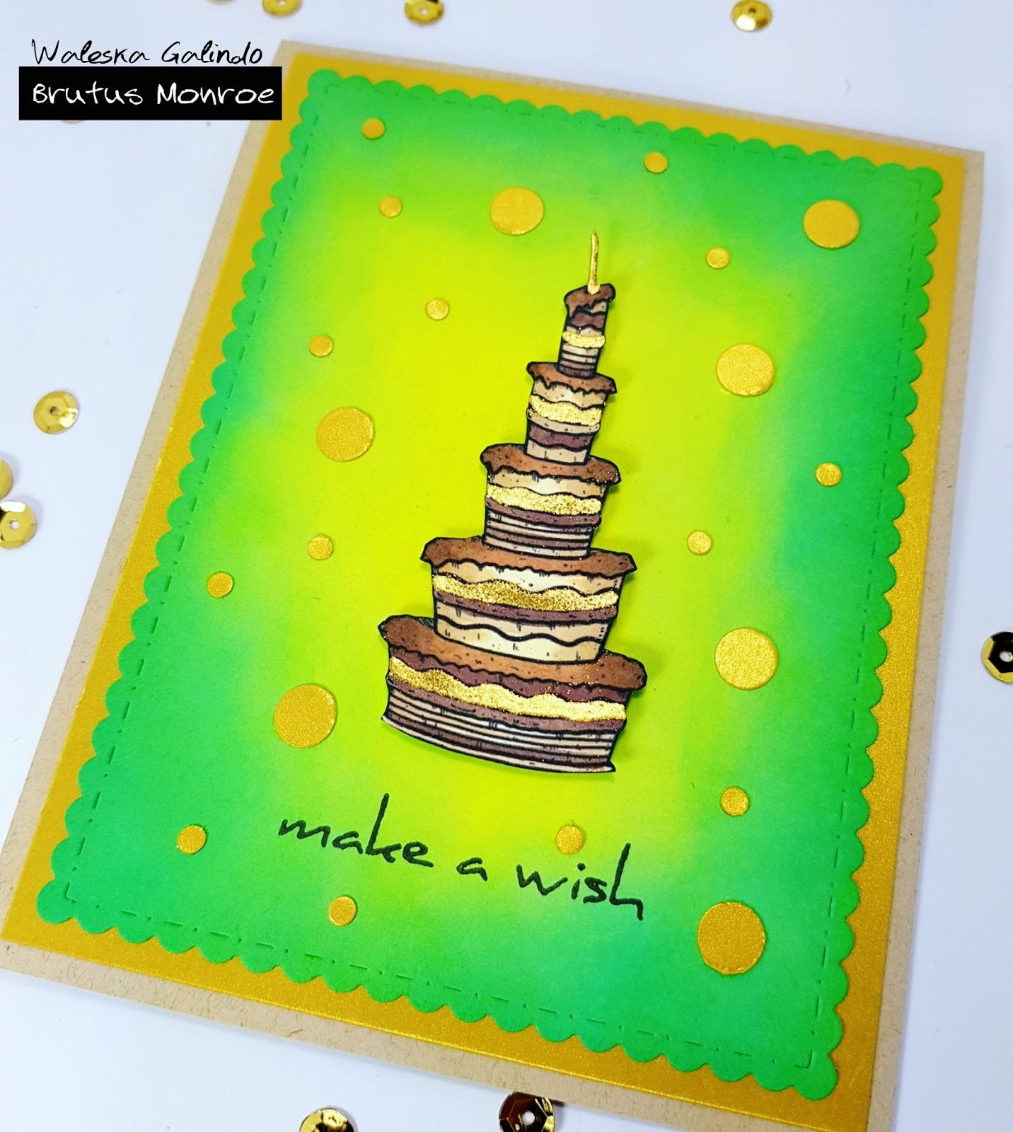 Crafting Love: Cake Stamp Set with Embossing Powder Accents