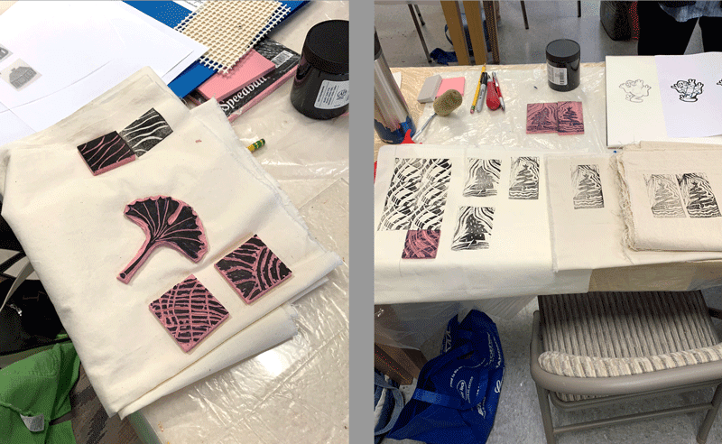 Creative Space: Block Printing on Fabric Workshop in Santa Rosa, CA