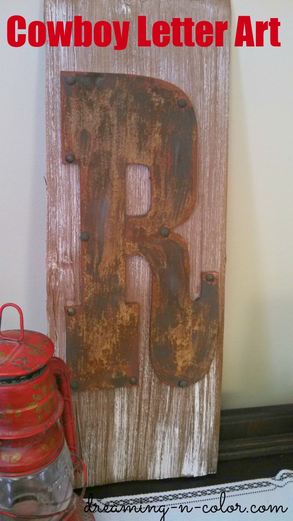 dreamingincolor: Cowboy Letter Art